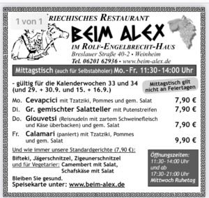 Restaurant Beim Alex - Mittagstisch